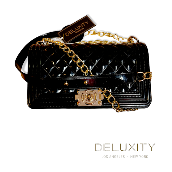 Deluxity | Bags | Nwt Deluxity La Convertible Black Gold Chain ...